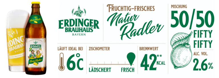 Zwei untergärige Bierspezialitäten aus dem ERDINGER Brauhaus ...