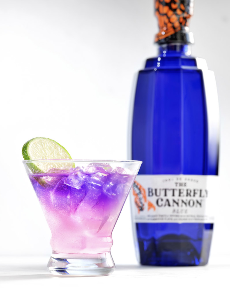 Butterfly Cannon BLUE Tequila bietet Genuss für alle Sinne