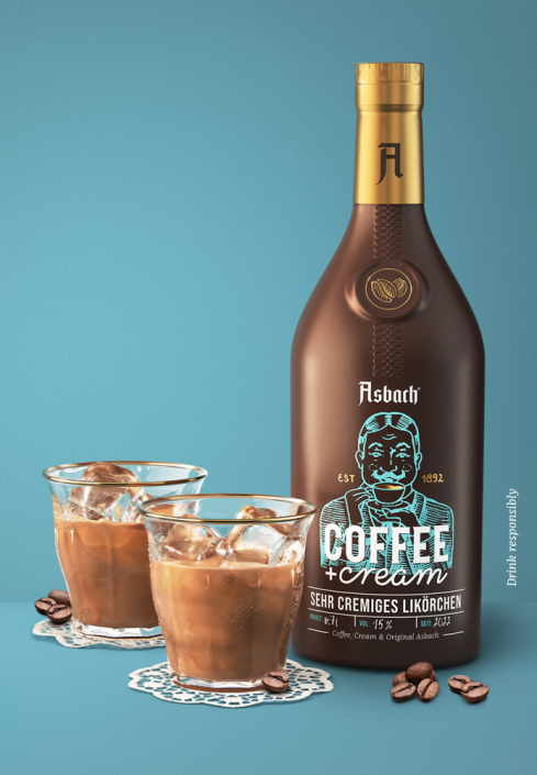 Sehr cremiges Likörchen: Asbach launcht „Coffee + Cream“
