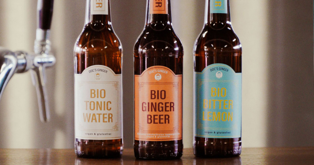 Bio-Filler made in Germany: Ginger Beer, Tonic Water und Bitter Lemon von Doc’s Ginger