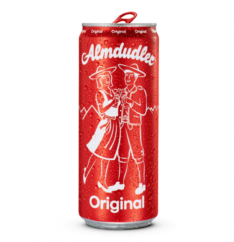 Almdudler Original ab sofort neu in der 0,33 Liter Sleek Dose